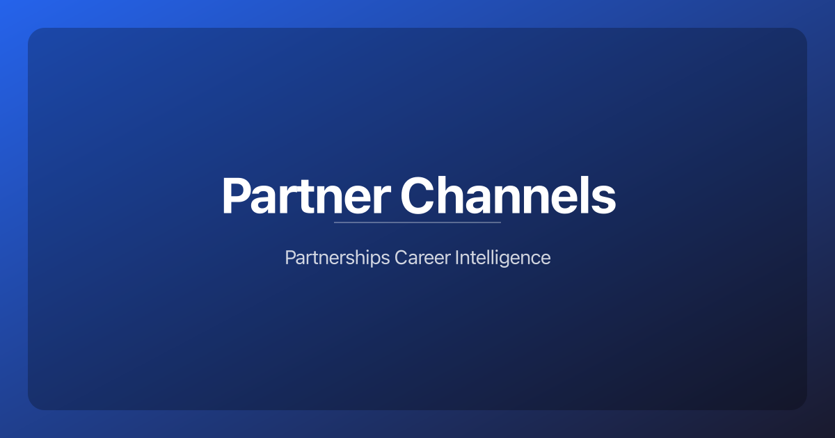 Partnerships & Channel Job Market Growth in 2026